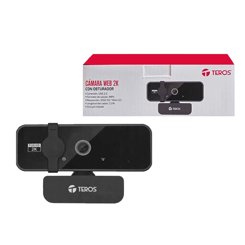 CAMARA WEB TEROS 2K USB 2.0 CON TRIPODE (TE-9072) – M&P