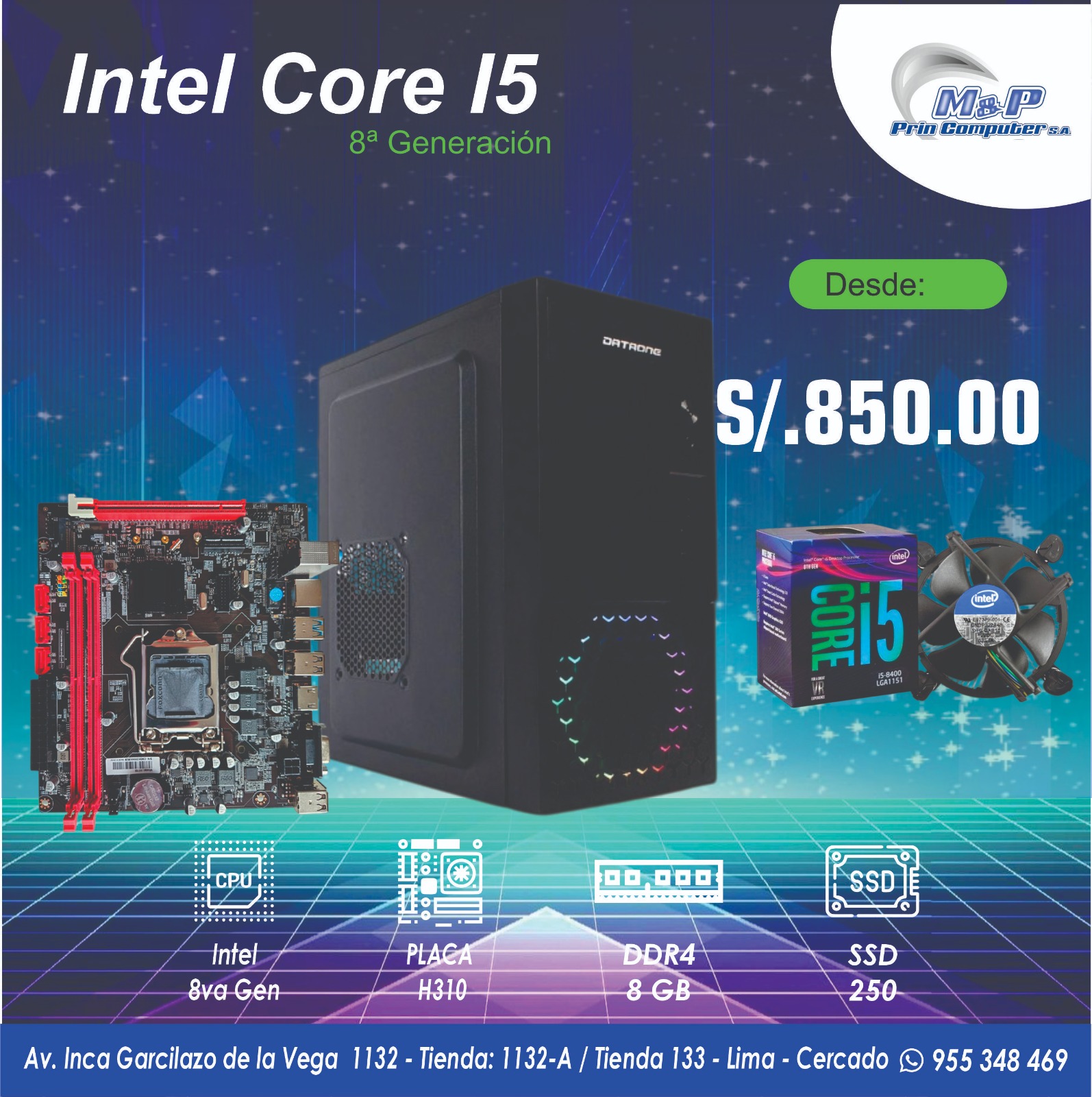 CPU I5- 8 GENERACION – M&P